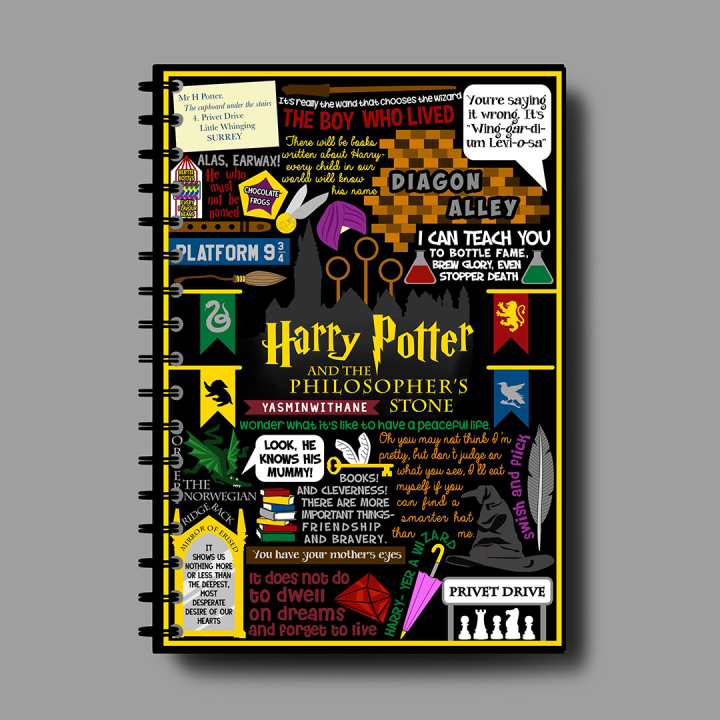 Harry Porter & The Philosopher's Stone Spiral Notebook - 7765 | Daraz.pk