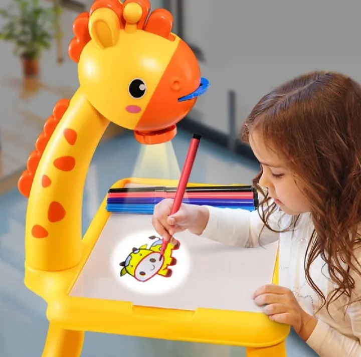 LED Projecter Board Giraffe Hand Writing Painting Desk Erasable Pad ...