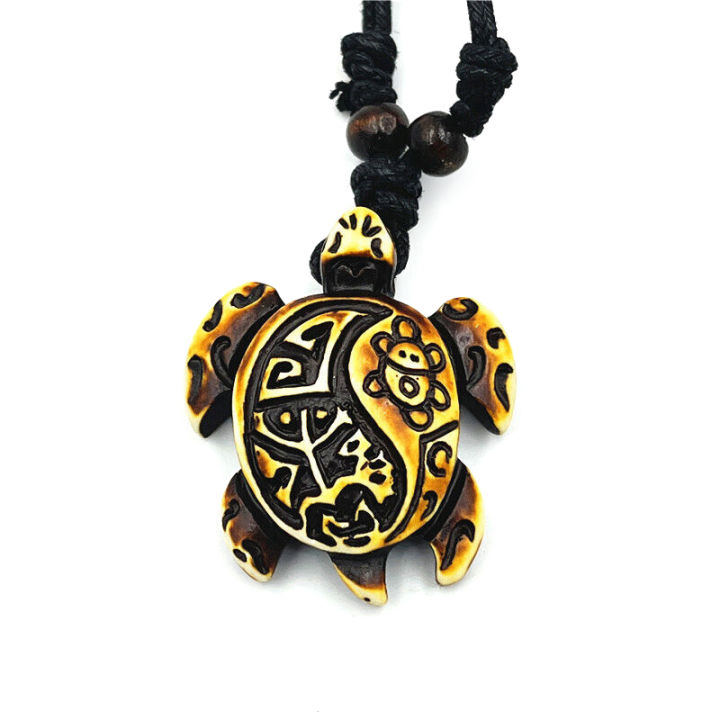 Carved Sea Turtles Pendant Necklaces Vintage Turtle Jewelry Couple ...