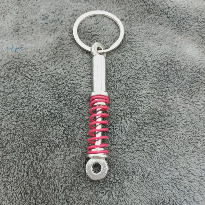Shock Absorber Metal Key Chain - Red | Daraz.pk
