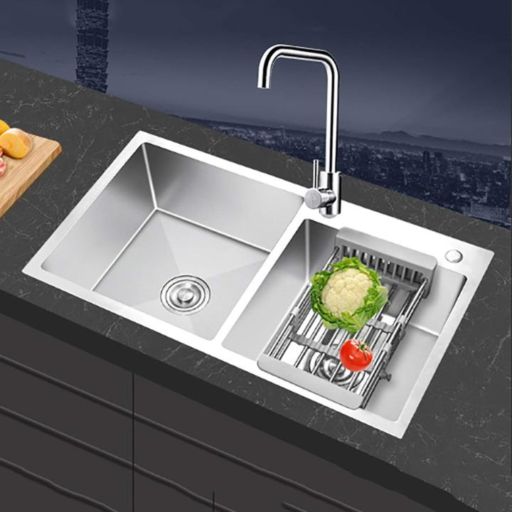 SA HANDMADE KITCHEN SINK DOUBLE BOWL 82 X 45 | Daraz.pk