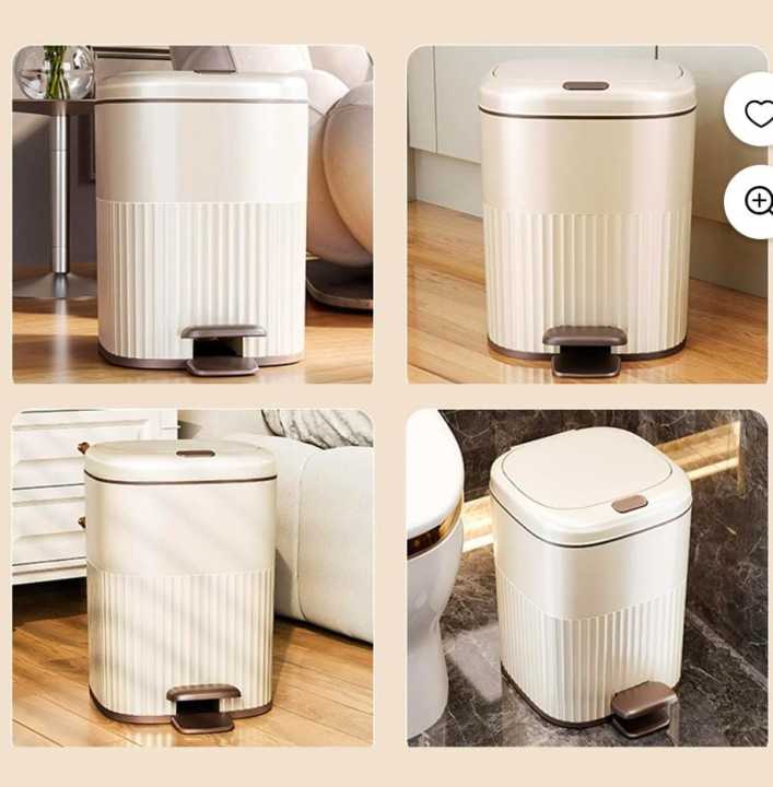 High Quality Plastic Dual Functional Pedal & Push Button Dustbin | Daraz.pk