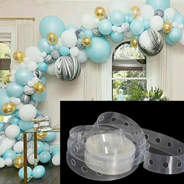 5M Balloon Strip Connect Chain Balloon Arch Decor Plastic DIY Tape ...