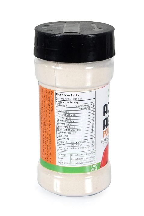 NatureVit Agar Agar Powder, 100g [Vegetarian Gelatin Alternative ...