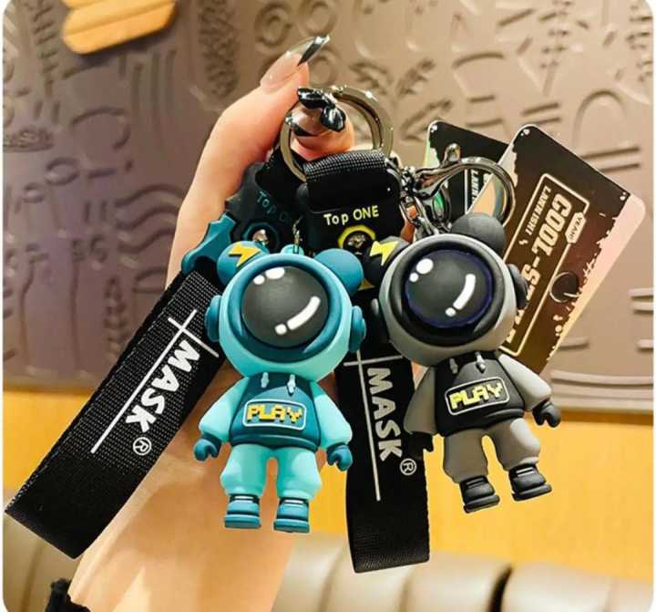 1-PC Motorcycle Collectable Strap Resin Astronaut Space Robot Keychain ...