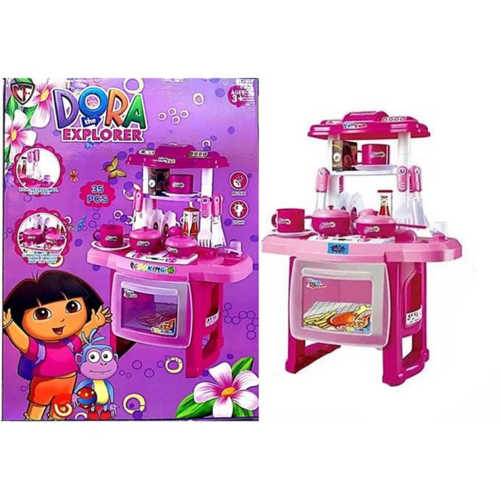 Dora Kitchen Set with Light Music Water TAP Function 35 Pcs | Daraz.pk