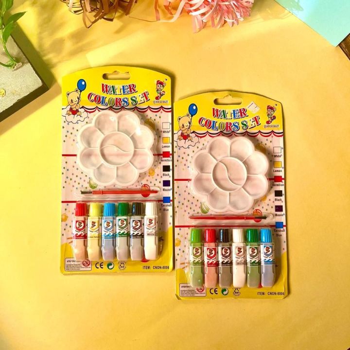 Water Color For Kids | Painting Set For (Girls & Boys) | 6 Water Colors ...