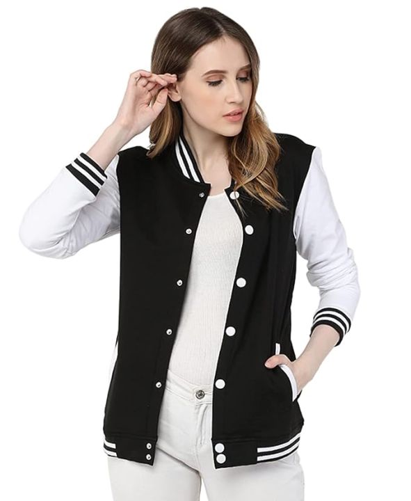 Unique Venue - Black - Stylish High-Quality Baseball Coat / Varsity ...