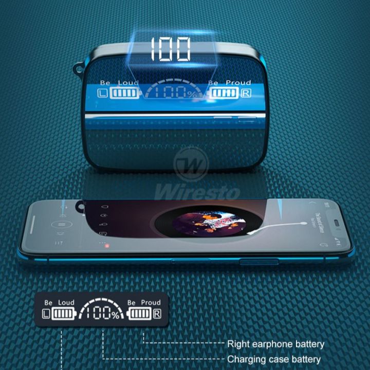 M9 TWS Headsets Bluetooth 5.1 Wireless Earphones 9D 4000mAh HiFi Stereo ...