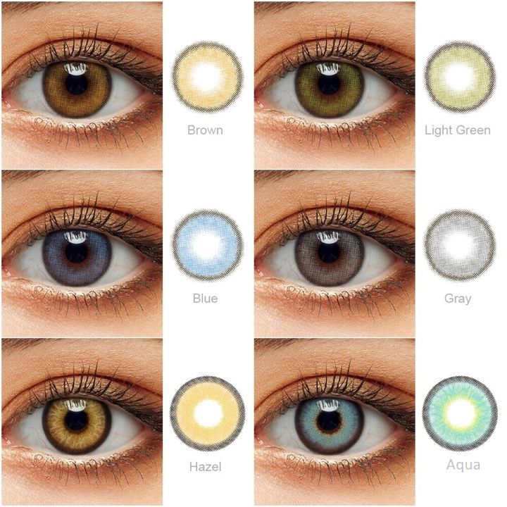 Fashion Color Contact Lenses 3TONE Contact Lenses for Eyes Gray Lens ...