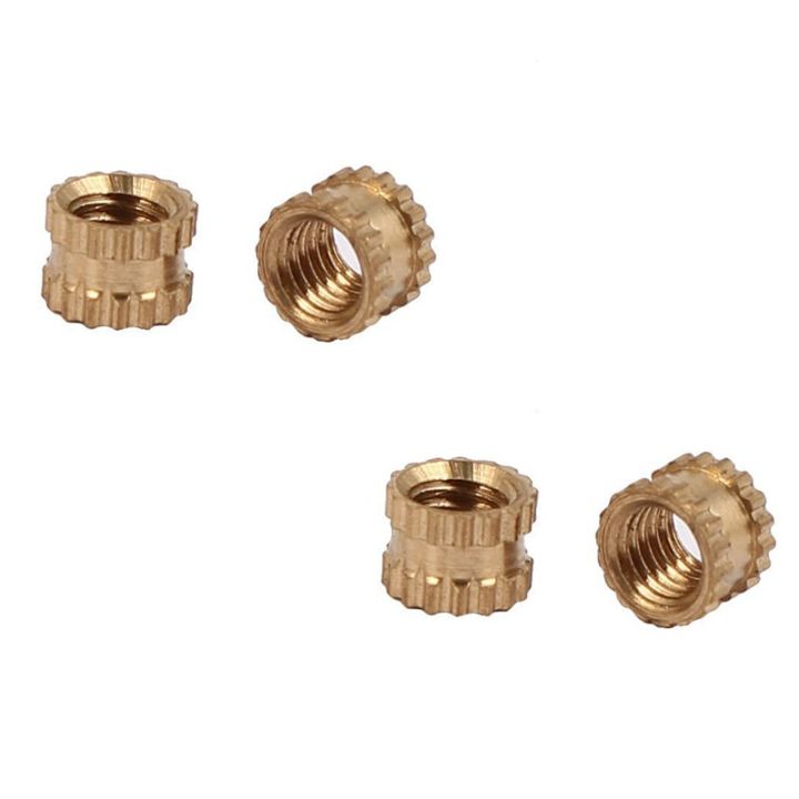 M3 x 3mm Female Thread Brass Knurled Threaded Insert Embedment Nuts ...
