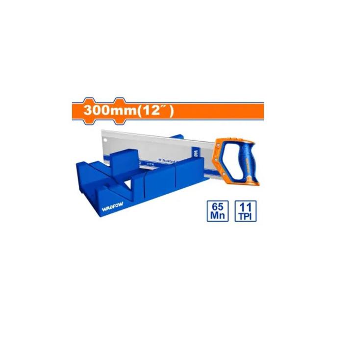 WADFOW Mitre Box and Back Saw Set 12" Inch 11TPI Wood Cutting Clamping ...