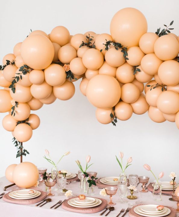 10pcs 10inch long Peach Pastel Balloons Macron balloon Matte Latex ...