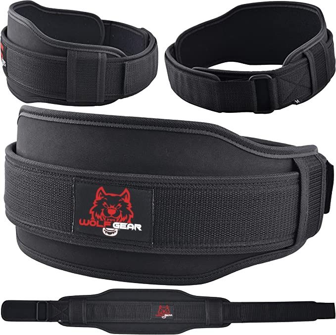 WOLF GEAR- Weight Lifting Belts Gym Training Neoprene Fitness Workout ...