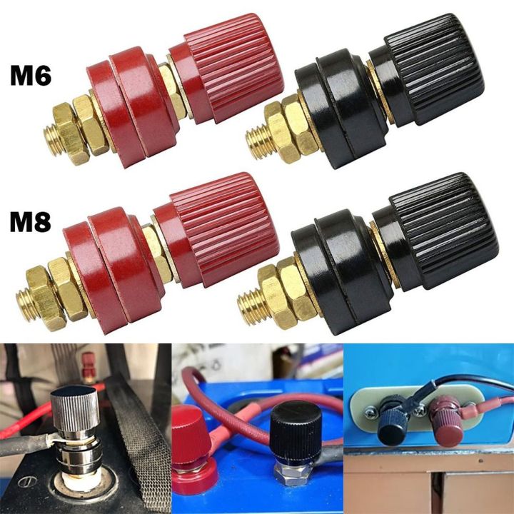 Electrical Equipment Red Black Posts Terminal Blocks M6 M8 Brass ...