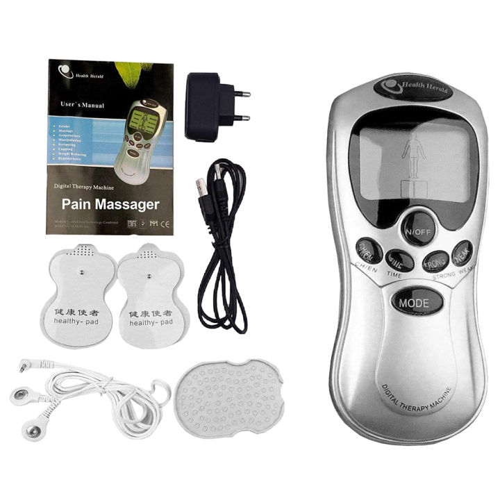 Digital Therapy Machine Full Body Pulse Muscle Relax Massage 4 Pads ...