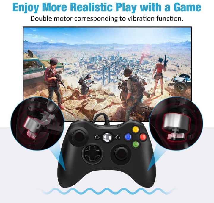 Xbox 360 Wired Controller Dual Turbo For Console And PC Windows | Daraz.pk