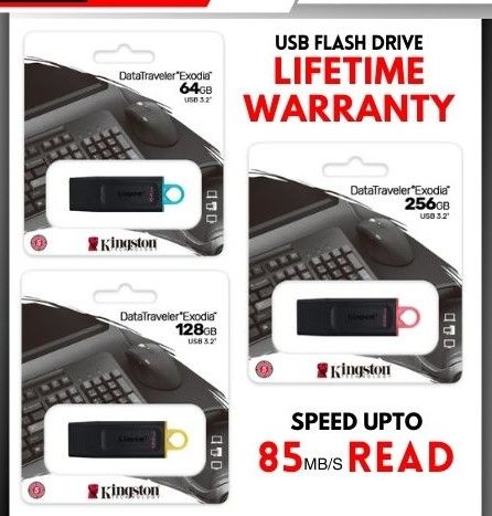 Original Kingston USB Flash Drive 64/128/256 GB L - DT Exodia 3.2 ...