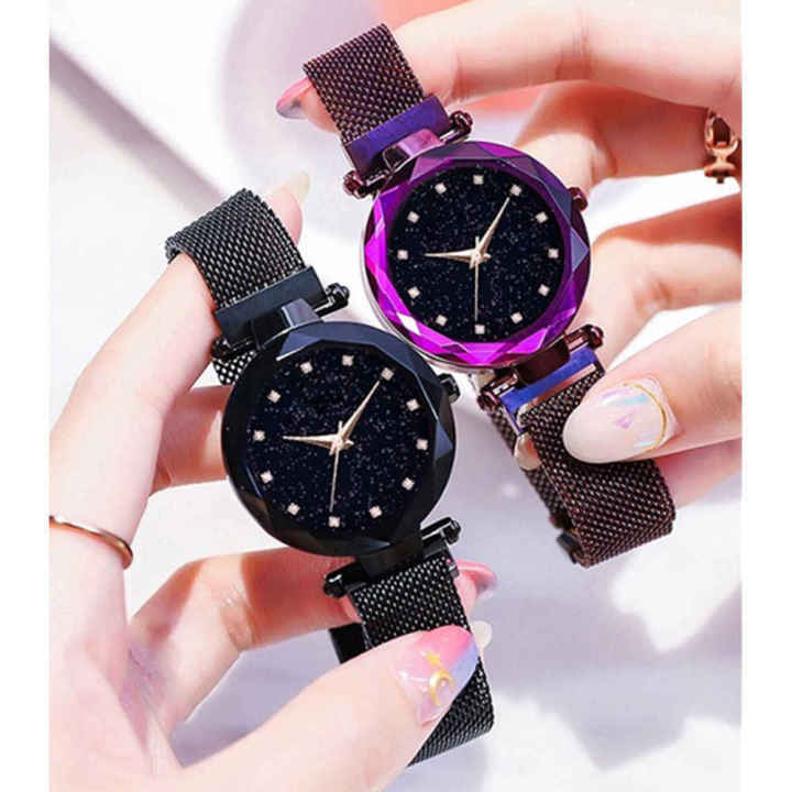 Pack Of 2 Stylish & fashionable Magnet Watch For Ladies. | Daraz.pk