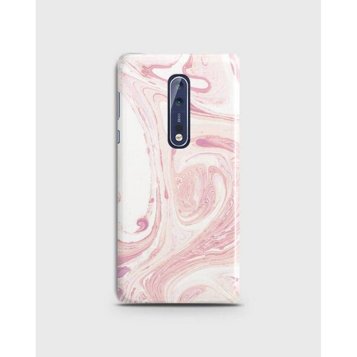 Nokia 8 Cover 3d Hard case Pink Marble Style - 1cover2300 | Daraz.pk