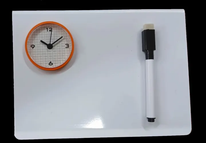 Magnetic Whiteboard with Mini Clock & Marker – Multipurpose Office ...