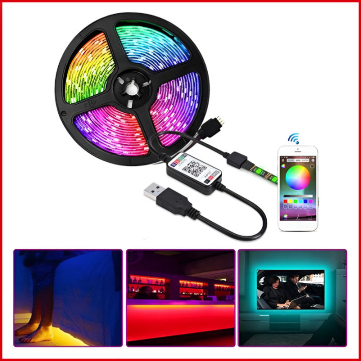 Xtrike Me HT-5050 3M RGB LED Strip Light – Mobile App Control, Color ...