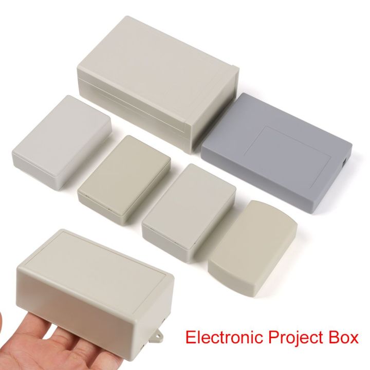 White/Grey DIY ABS Plastic Instrument Case Enclosure Boxes Electronic ...