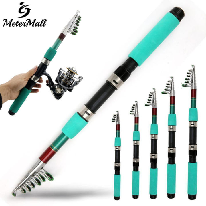 MeterMall Portable Fishing Rods Portable Telescopic Fishing Rod Mini ...