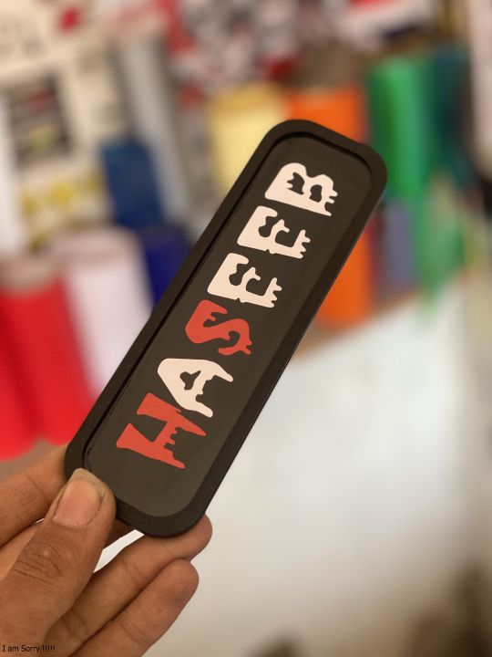 Bike number or name plate black Fancy and custmized all bike number ...