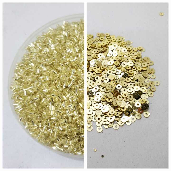 Pack of 2 Tola (toal each) Cut Beads & 3mm resin DIY Clothing Craft ...