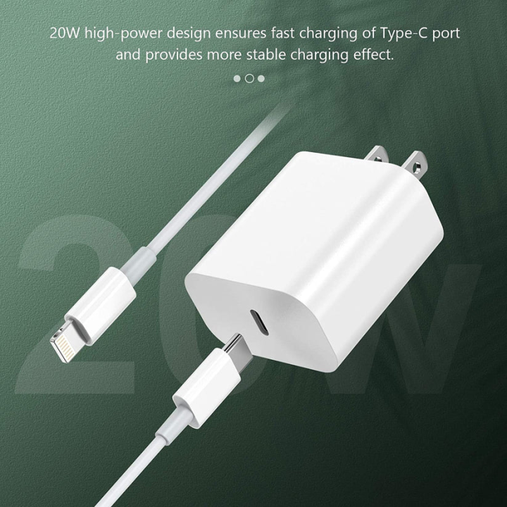 Original Apple 20W USB-C Power Adapter + Type-C to Lightning Cable ...
