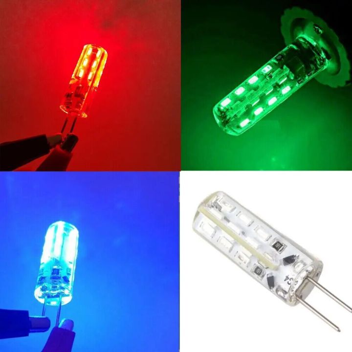 G4 LED Colorful Bulb 2W DC 12V red green white led replace halogen bulb ...