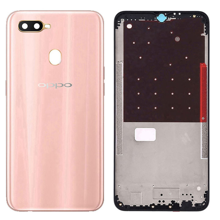 Oppo A7 Middle Frame Housing with Power Volume Buttons & Camera Lens ...