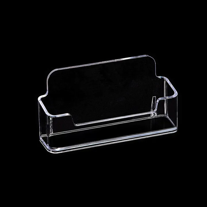 1PC Clear Desk Shelf Box Storage Display Stand Transparent Desktop Card ...