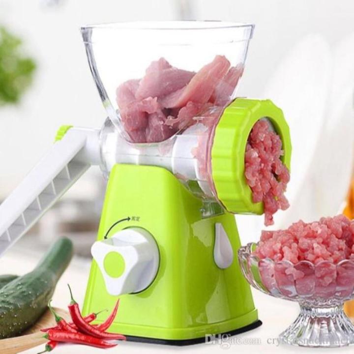 MANUAL MEAT GRINDER PLASTIC WITH GARLIC GINGER CHILI PASTE MAKER Multifunctional Meat Mincer Stainless Steel Blade