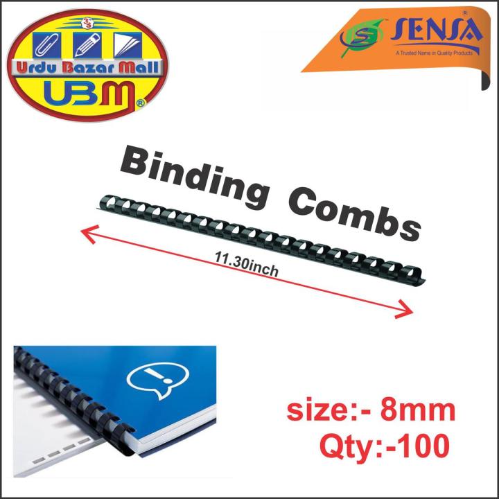 Plastic Binding Combs 8mm 11.30 inch Spiral Ring ( 25 Combs ) | Daraz.pk