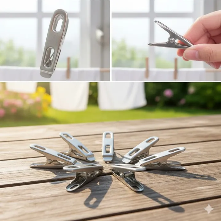 Stainless Steel Strong Cloth Clips, Multipurpose Utility Clips For ...