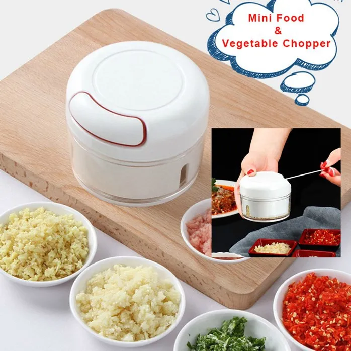 Mini Garlic Slicer Household Mincing Machine Minced Hand Pull Grinder ...