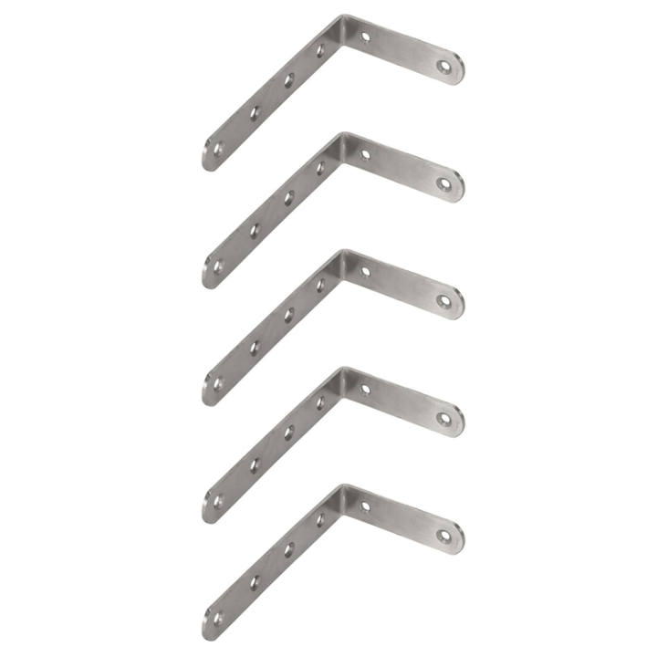 PDTYMWNG 5pcs 125X75mm L Shape Stainless Steel Shelf Corner Brace Angle ...