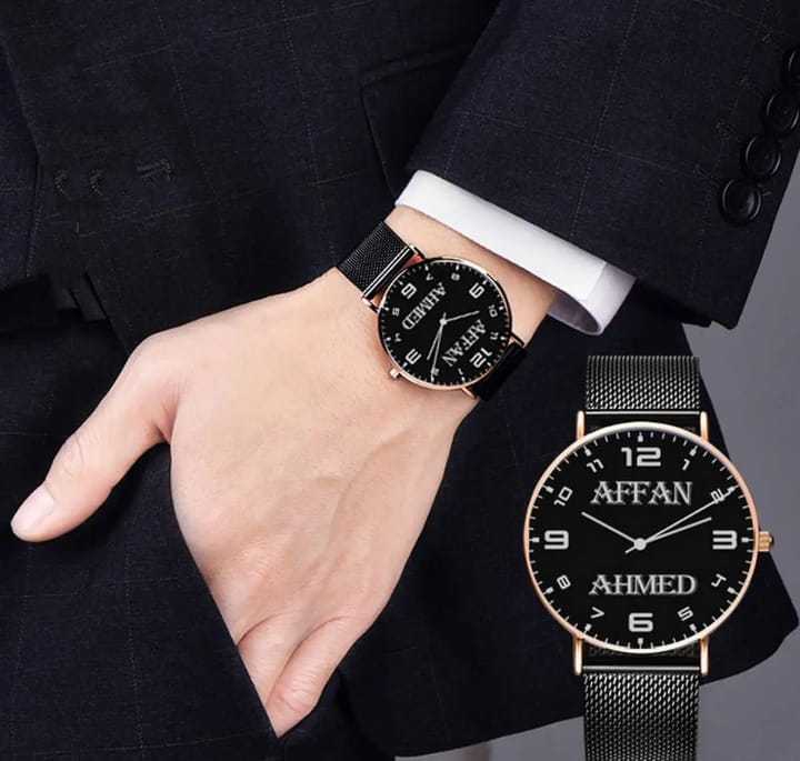 Customize Name Magnet Chain Watch For Men | Daraz.pk