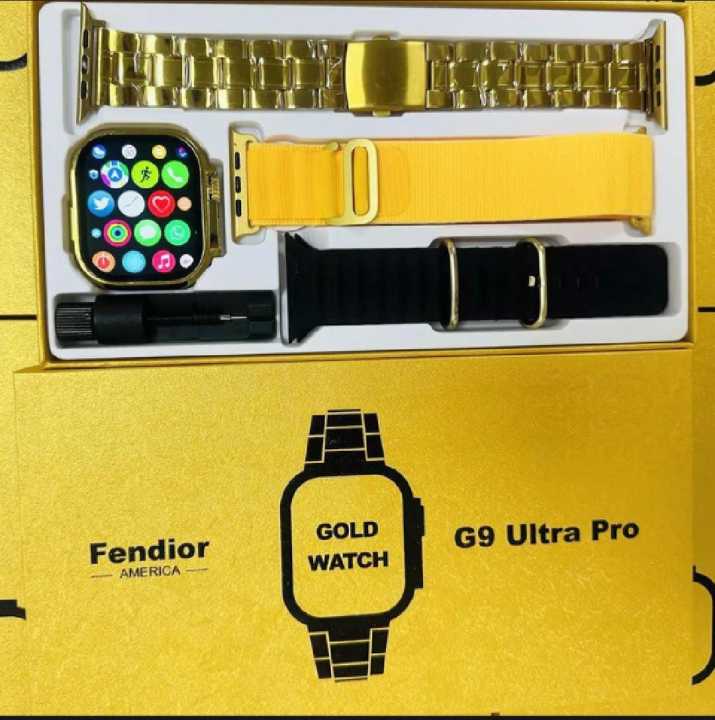 G9 Ultra Pro / S9 Ultra Max Smart Watch (Golden Edition) - 49MM Ultra Series 8 - NFC - Bluetooth ...