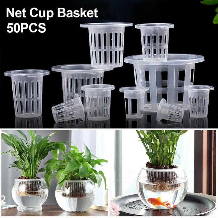 50Pcs Hydroponic colonization Mesh Pot Net Cup Basket Hydroponic ...