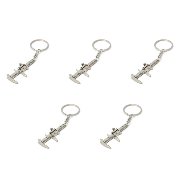 5X Useful Mini Vernier Caliper Tool Pendant Slider Slides Keyring Key ...