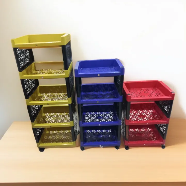 MTJ ,5 layer plastic rack with wheels, 3,4,5 tier plastic rack for ...