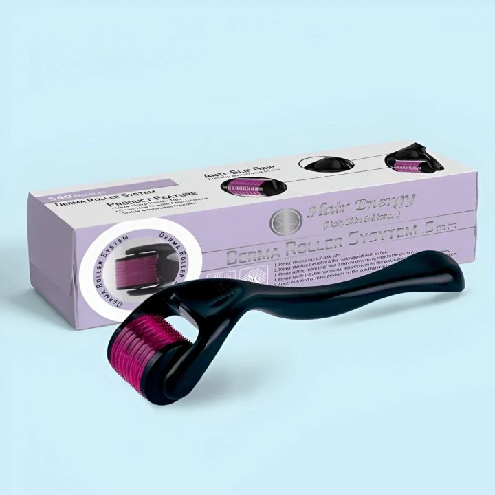 Derma Roller 0.5mm with Hard Acrylic Box – 540 Micro Needles for Hair ...