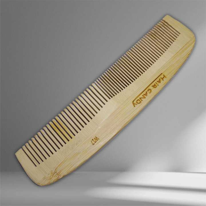 Hair Candy Bamboo Wood Comb Dual Tooth – Anti Static Natural Wooden ...