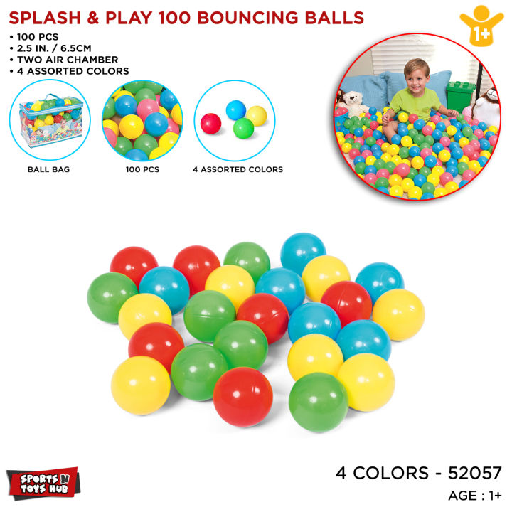 Bestway 100 Pcs Of 6.5cm Splash & Play Balls In Green, Pin Blue ...