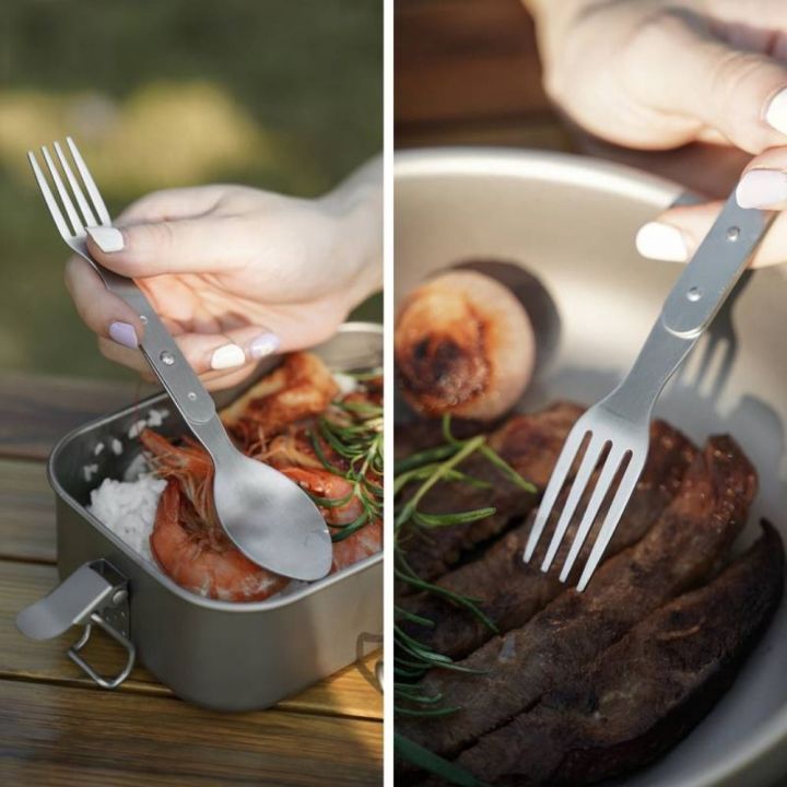 Multifunctional 304 Stainless Steel 2-in- Foldable Fork Space-saving ...