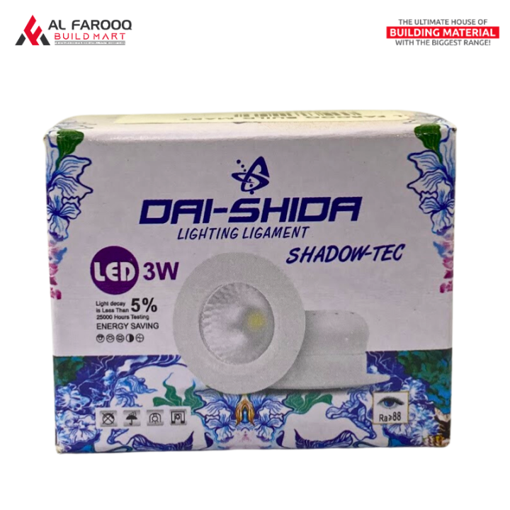 DAI SHIDA 3W LED Light For Indoor & Outdoor - 2 Inches Dial | Daraz.pk