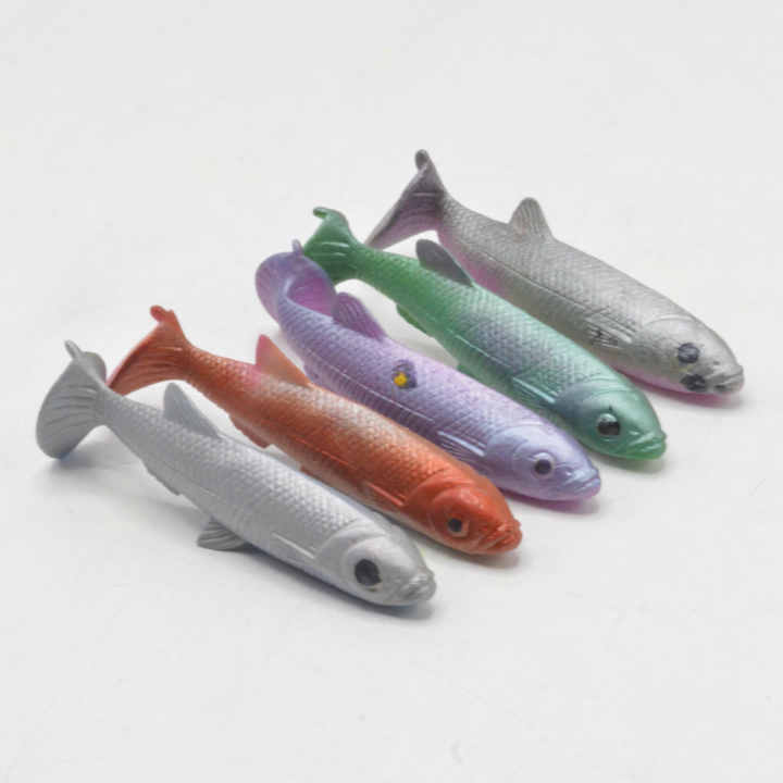 3Pcs Soft Rubber Fish Toys – Colorful Shark Design Bath & Sensory Toy ...